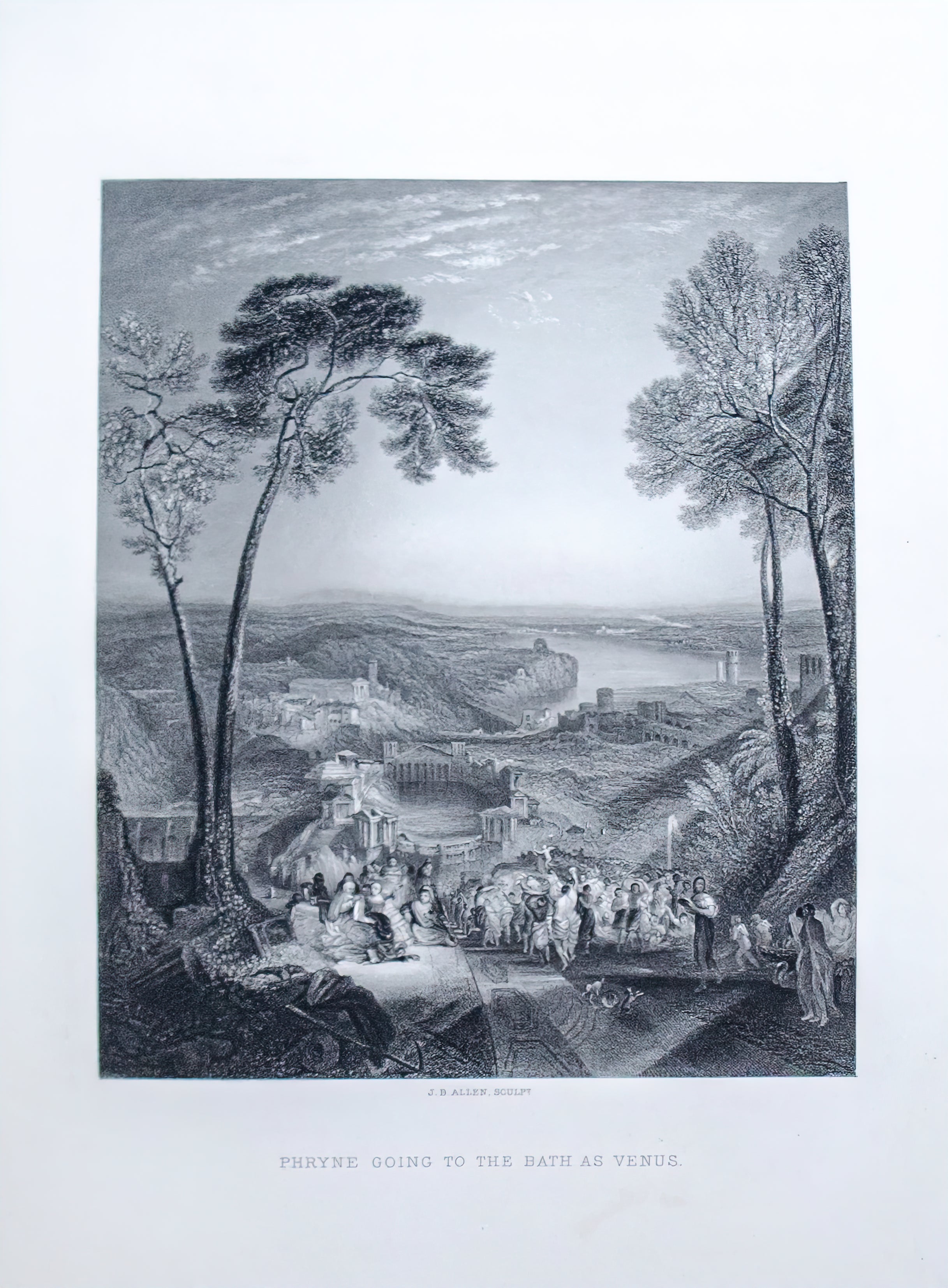 Turner "Phryne Going to the Bath as Venus" engraving by William Miller ...